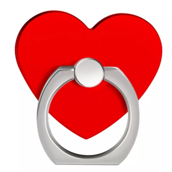 Accessories | Heart Ring Pop Socket Mobile Holder Red | Poshmark
